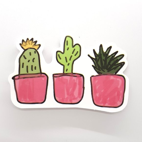 Plants Stickers | Accessories | Succulent Cactus Plants Stickers For 15 ...